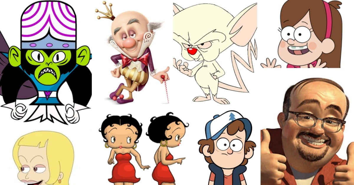 70 Cartoon Characters with Big Foreheads and Heads by @animationnation