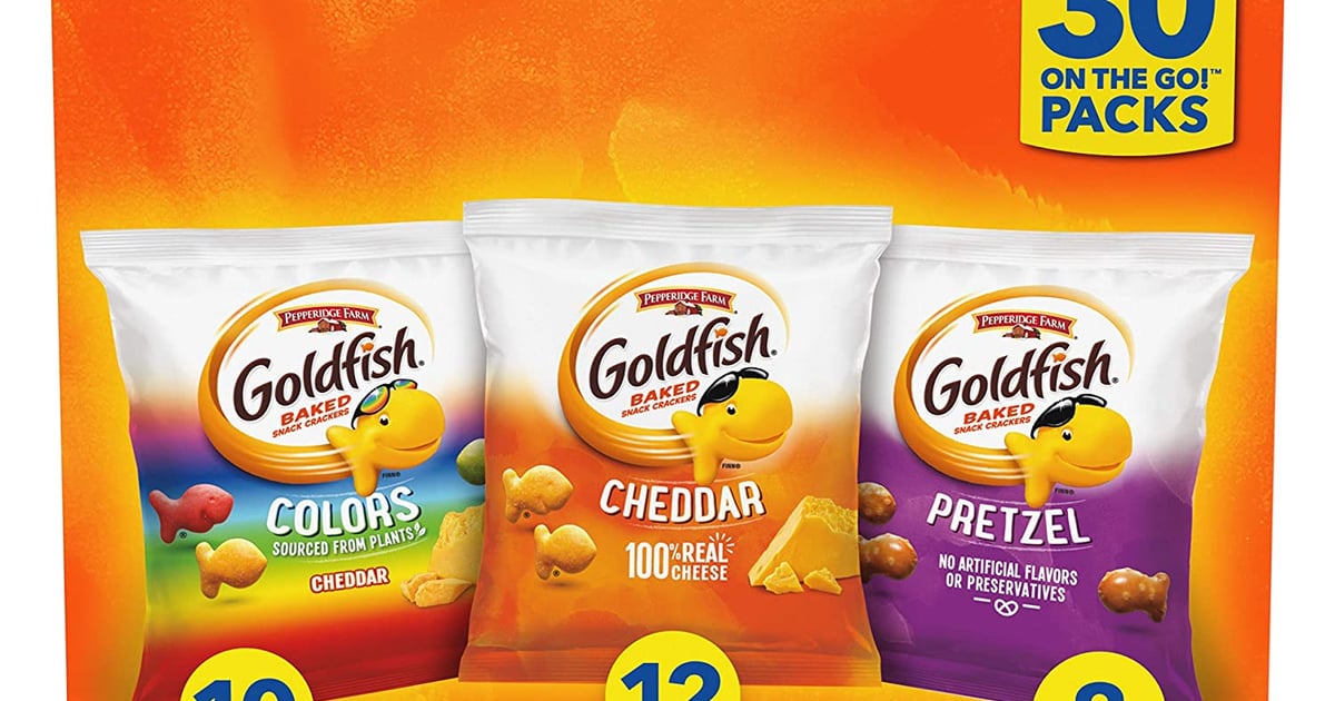 Goldfish Crackers Big Smiles with Cheddar, Colors, and Pretzel Crackers ...