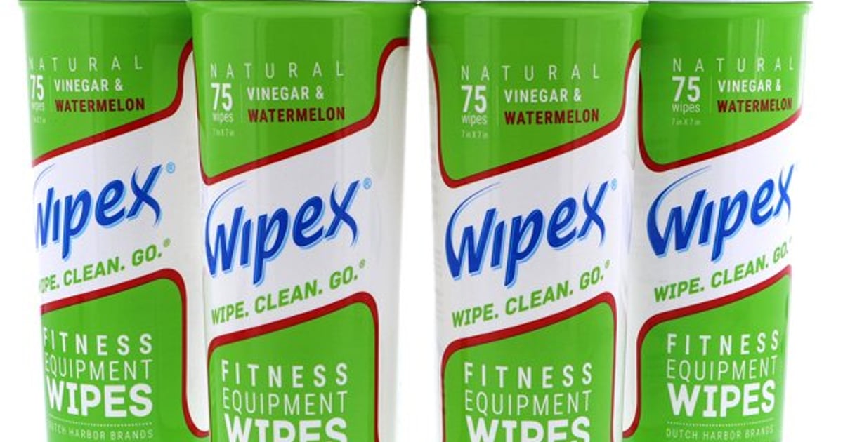 Wipex Natural Fitness Equipment Surface Cleaner Wipes, Watermelon ...