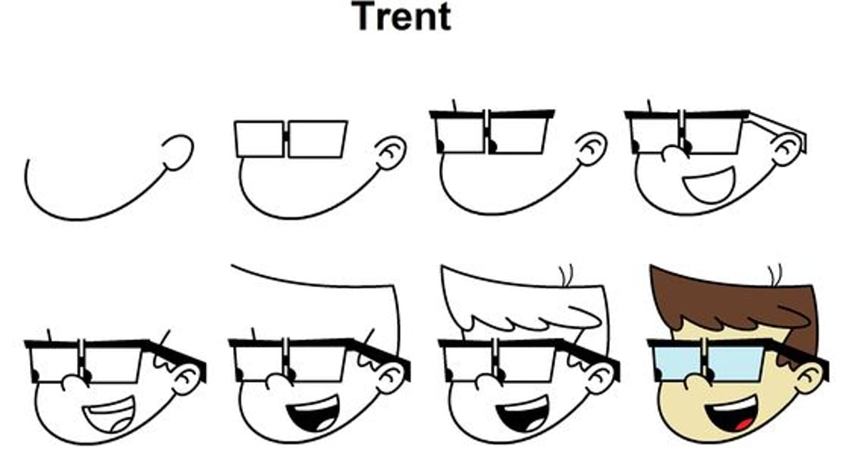 Trent | 100 Easy to Draw Cartoon Characters