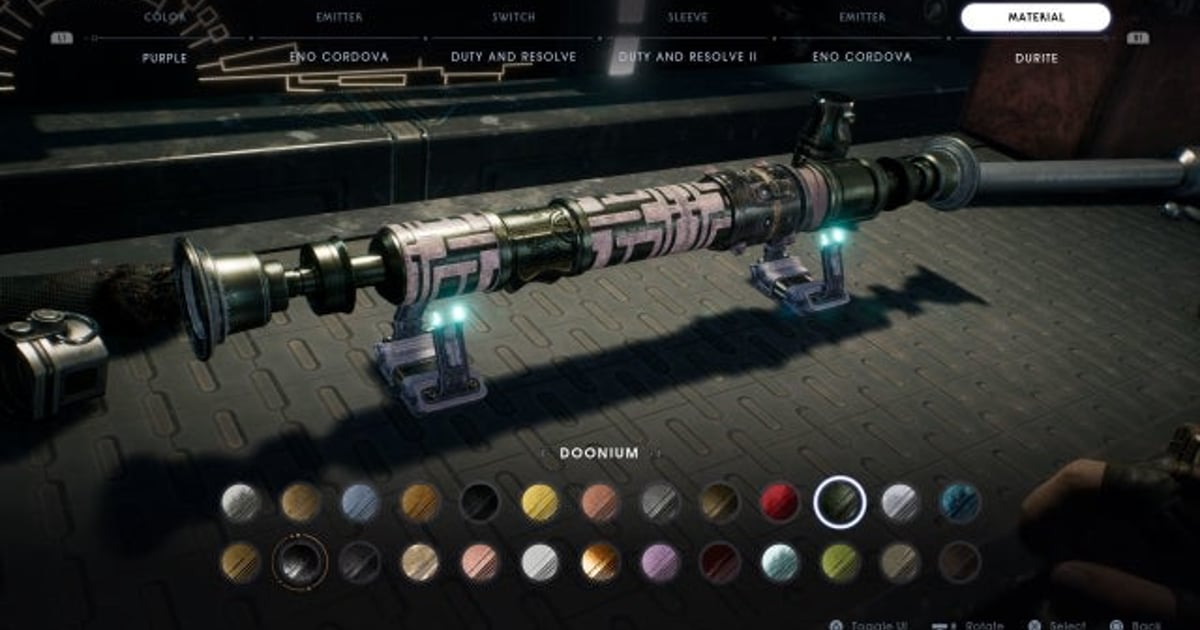 Doonium | Star Wars: Jedi Fallen Order Complete Light Saber ...