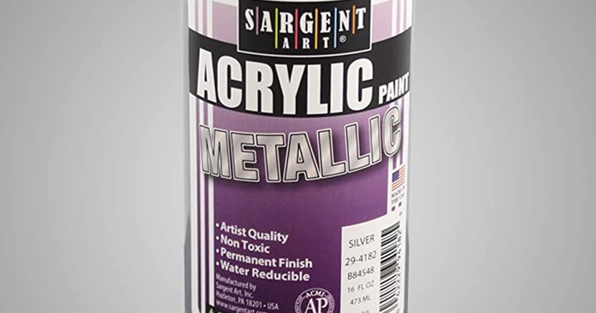 Sargent Art 16 Ounce Liquid Metal Acrylic Paint | The Best Paint For Metal